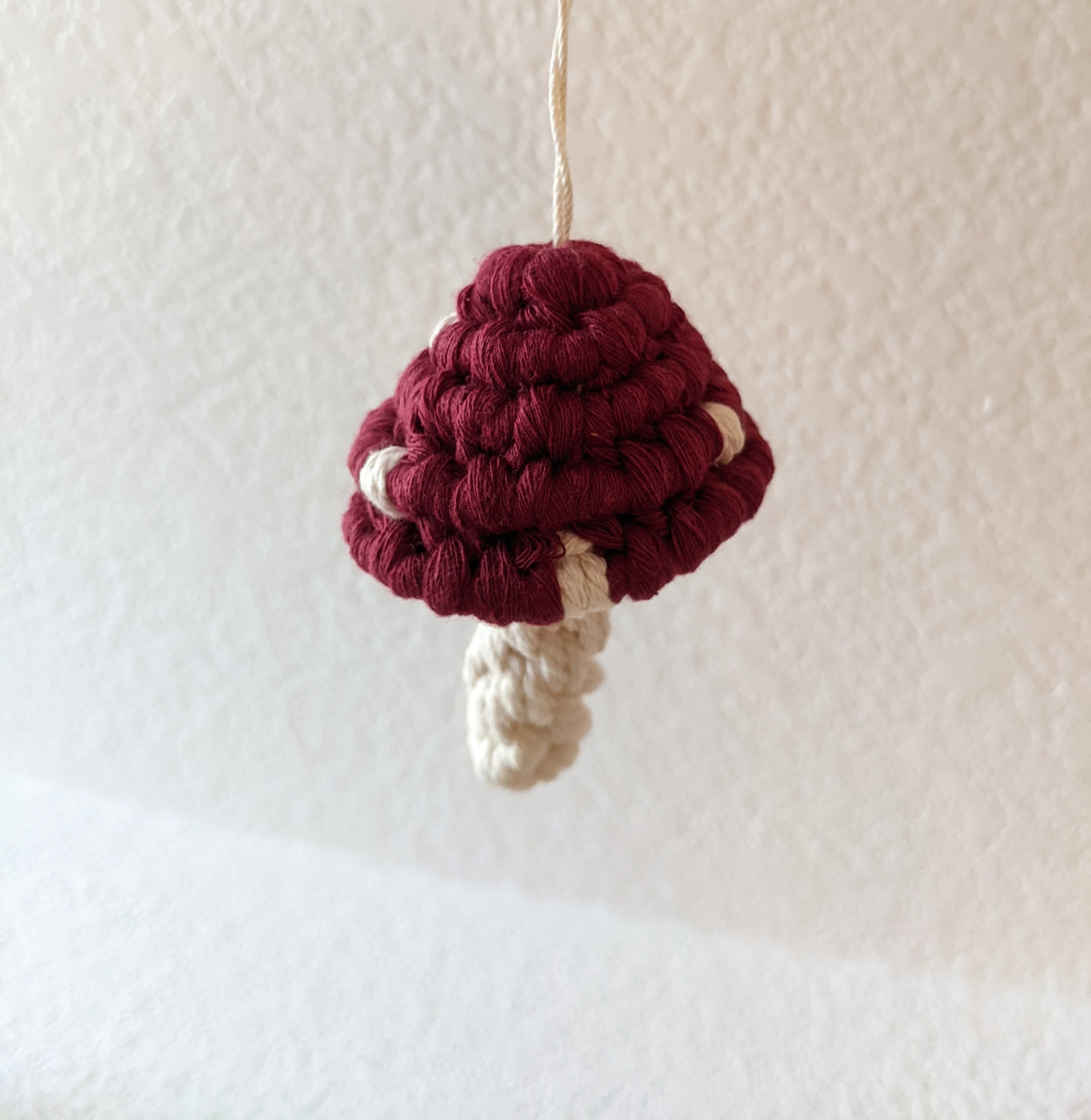 Mini Macrame Mushroom Ornaments 3" | Six Color Options! Stocking ...