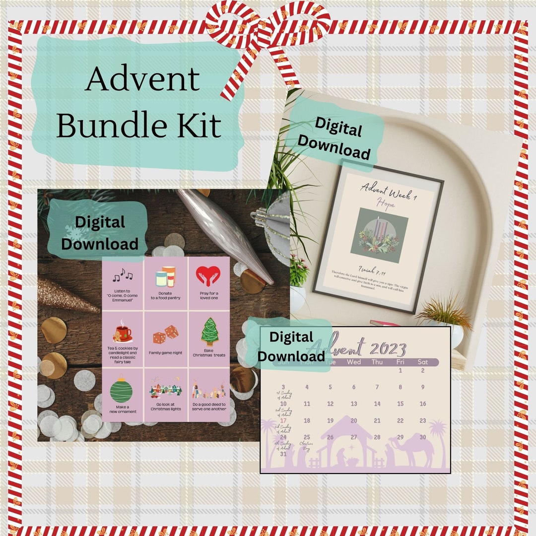 Advent Calendar Kit Advent Activity Bundle Kid Advent Calendar ...