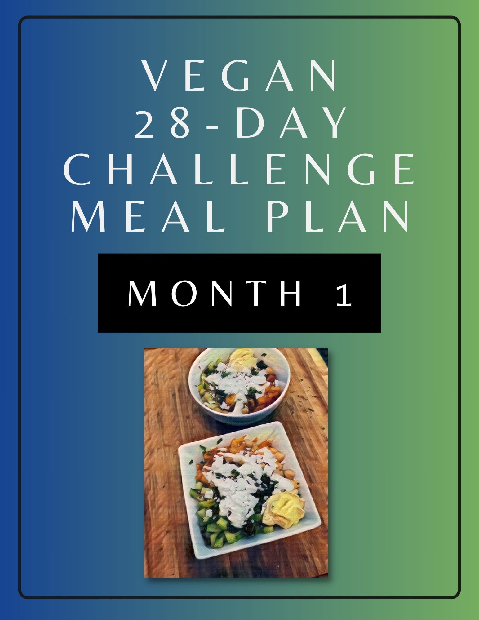 Vegan 28-day Meal Planner month 01 - Etsy