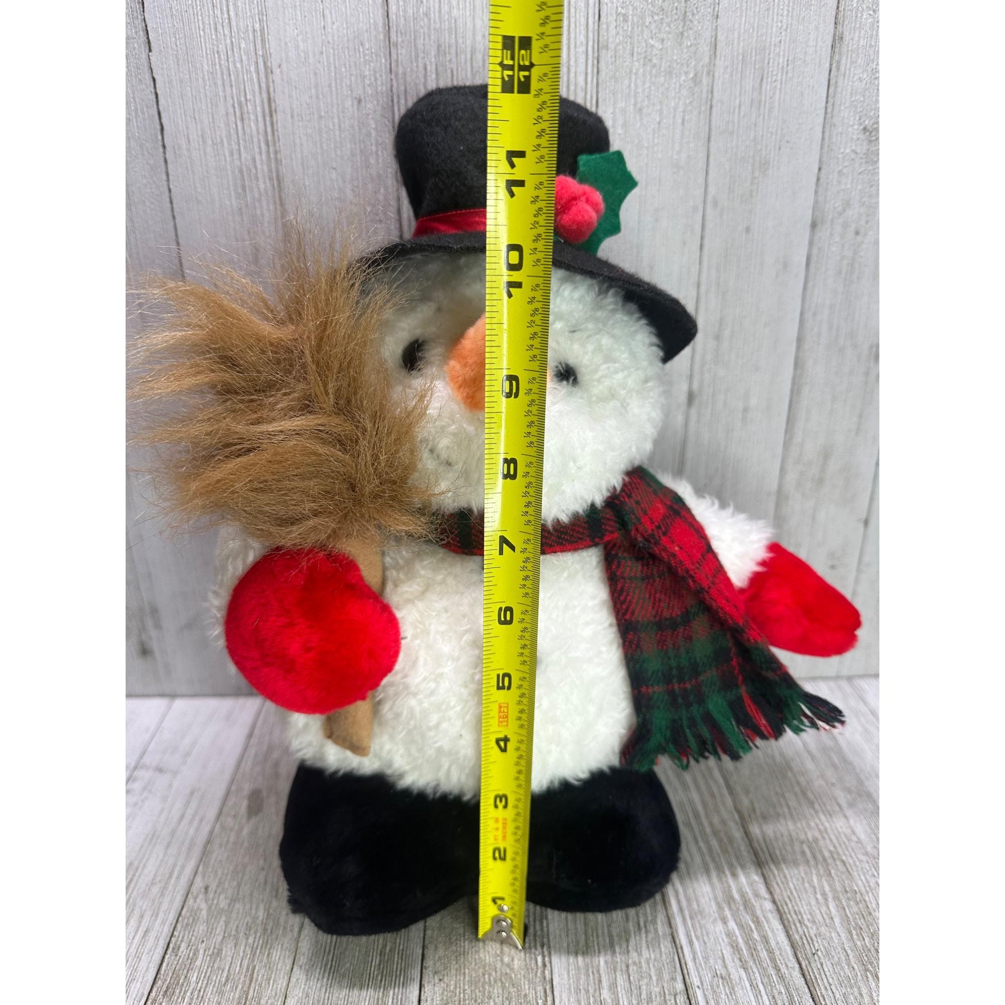 Vtg Fiesta Snowman Lights & Sounds Plush Music Christmas Scarf Works 12 ...