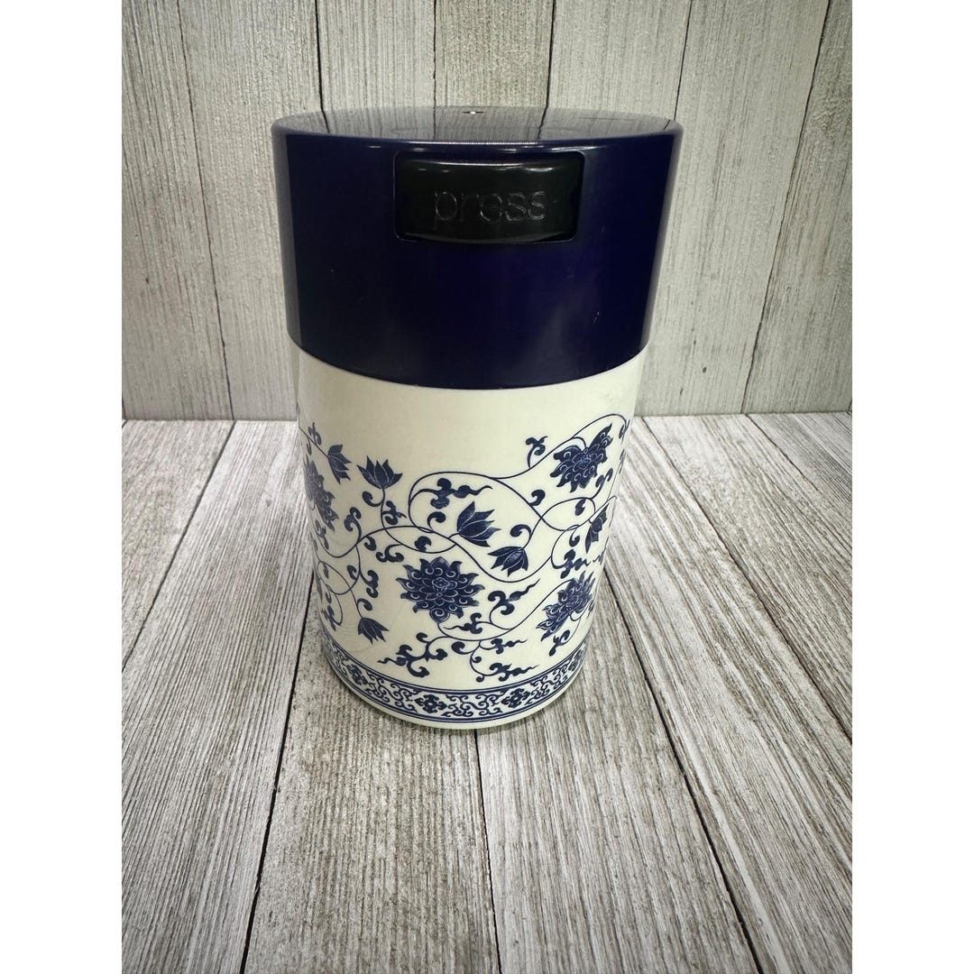 Vintage Tightpac Tightvac Vacuum Sealed Tea Storage Container White ...