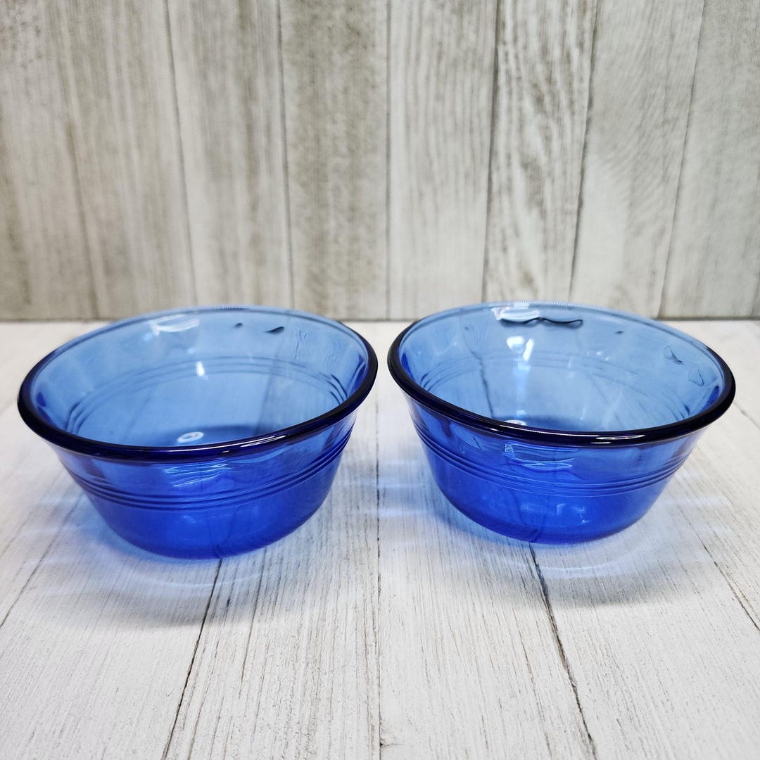 Vintage Pyrex Ramekins Desert Dish Custard Cups Cobalt Blue - Set of 2 ...