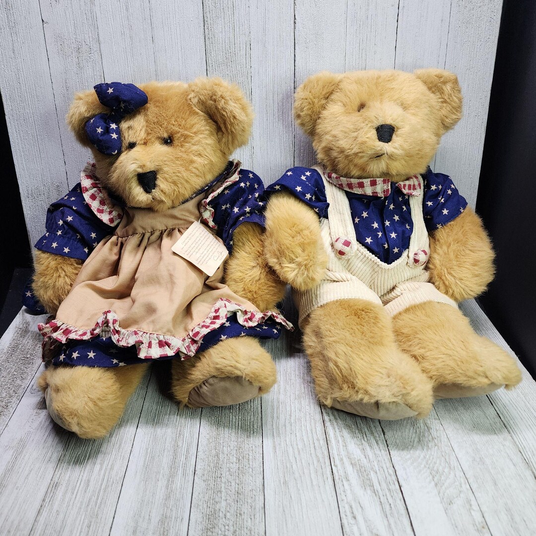 Vintage RUSS Bears Franklin and Amelia Bears From the Past 1985-1986 ...