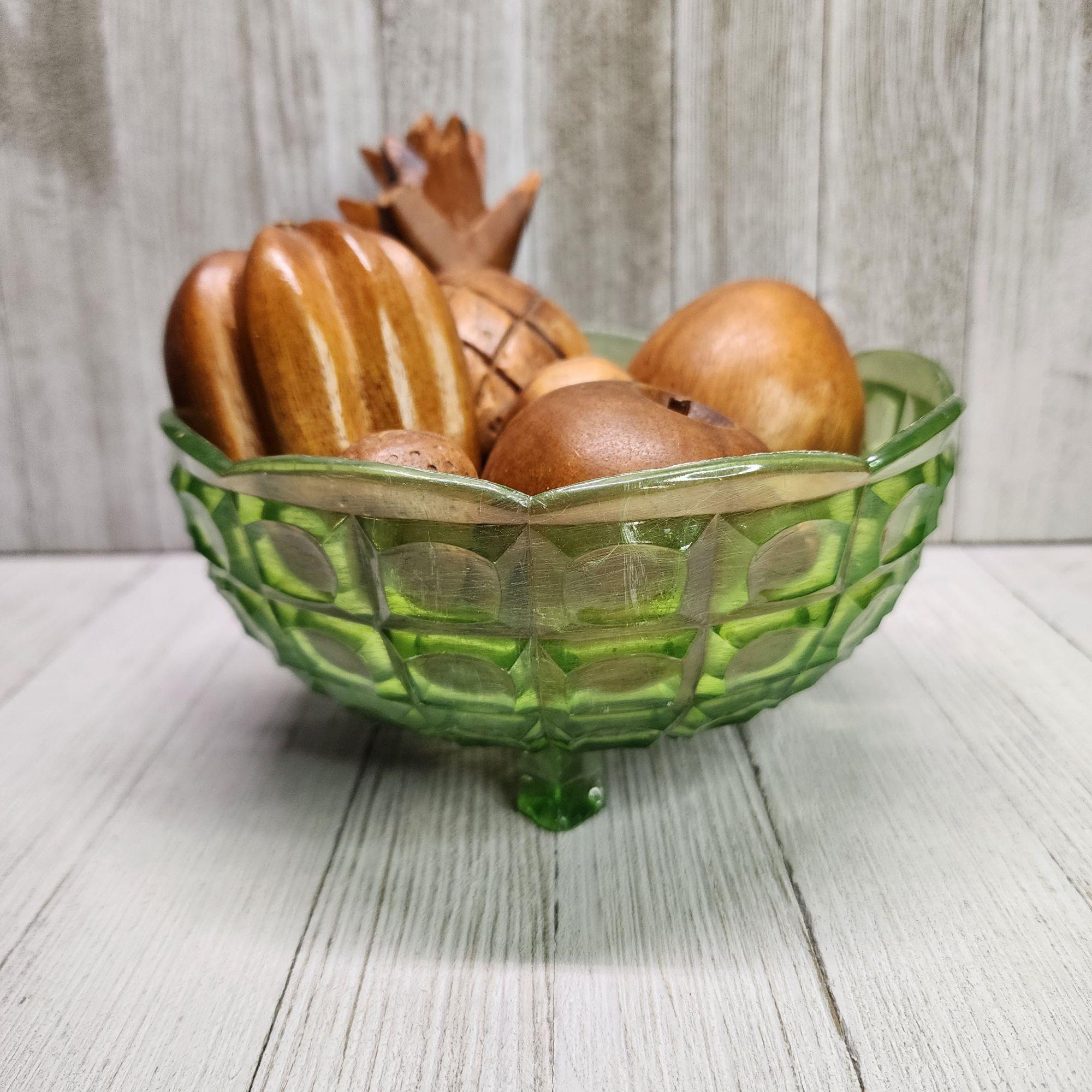Vintage Mid-century Modern Regaline Plastic Bowl With Carved Wooden ...