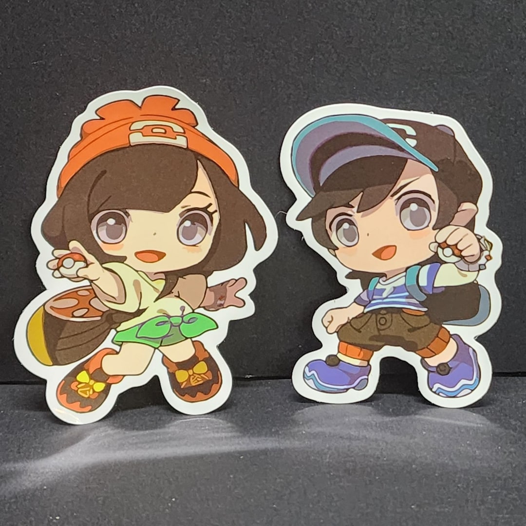 Pokemon Elio and Selene Sticker Collection Display - Etsy