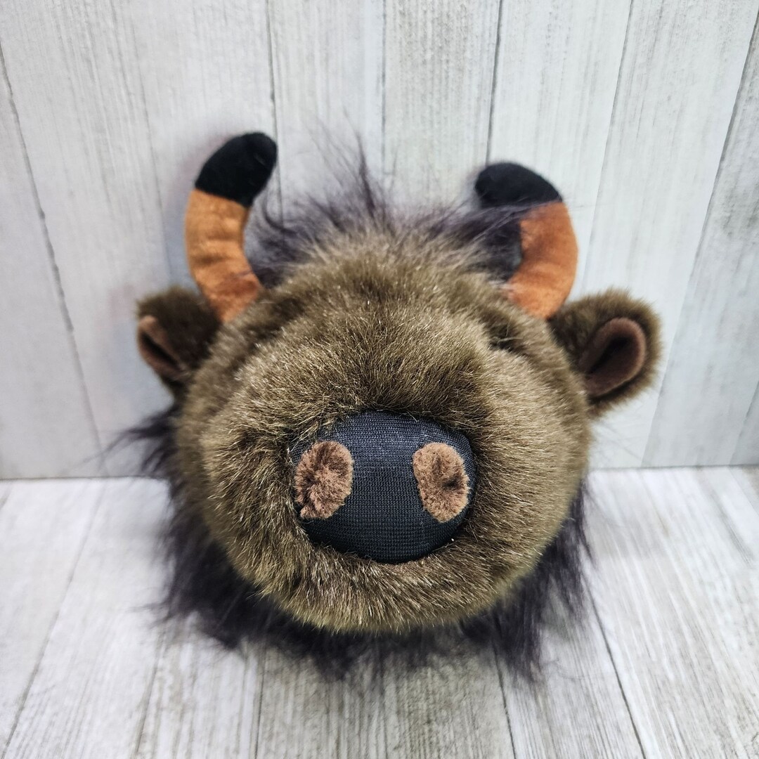 Buffalo Trophy Head Plush Large Stuffed Animal Toy 8'' Tall - Etsy