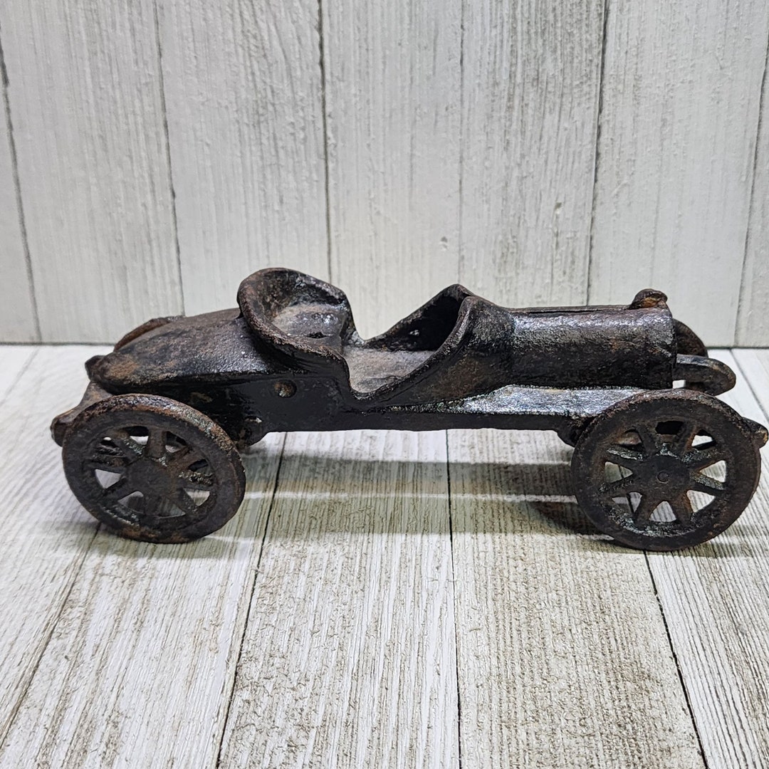 Vintage AC Williams Cast Iron Race Car Toy 7'' Long Black - Etsy