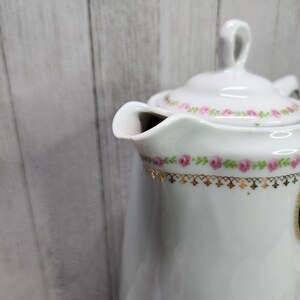 Vintage Bavaria Chocolate Tea Set Porcelain Victorian Gold Trim Pink ...