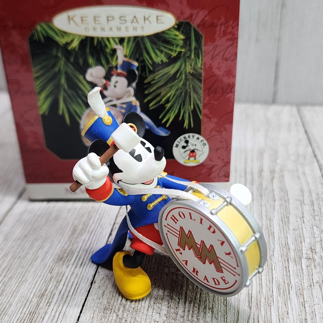 Vtg Hallmark Band Leader Mickey Ornament 1st in Mickey's Holiday Parade ...