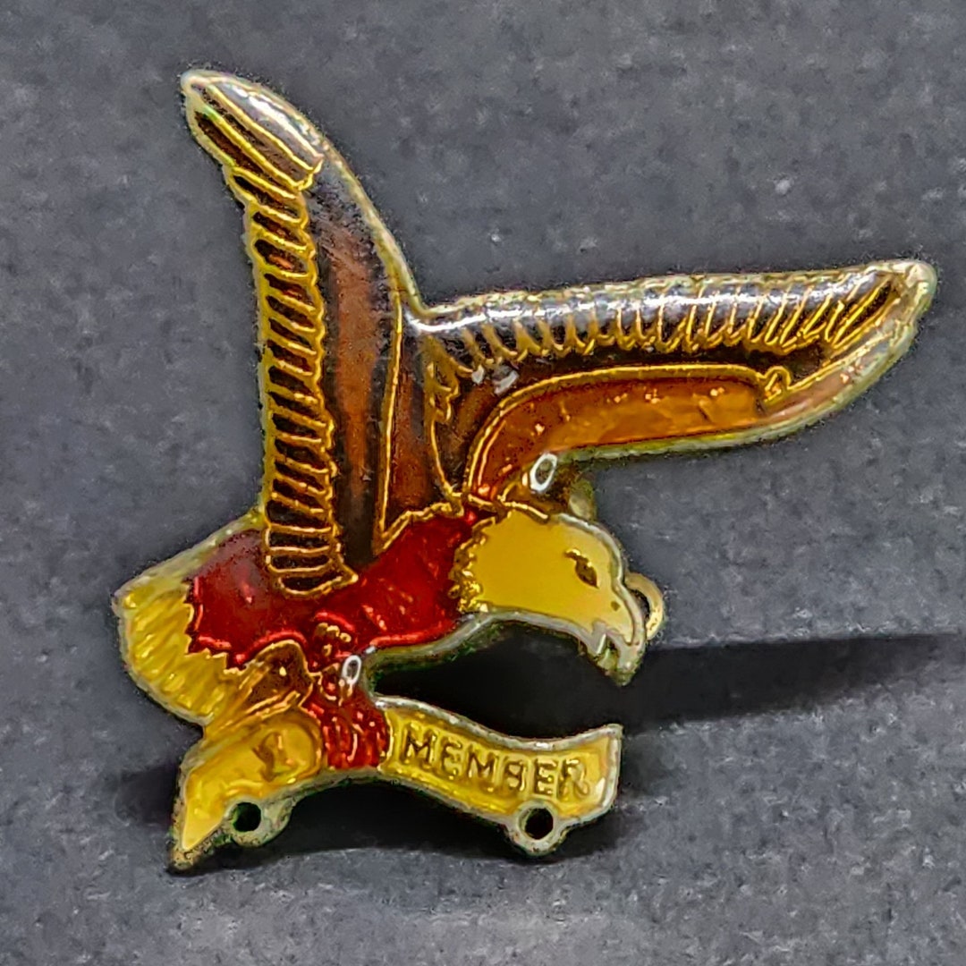 Vintage Flying Eagle - 1 MEMBER - Lapel Enamel Pin Badge - Etsy