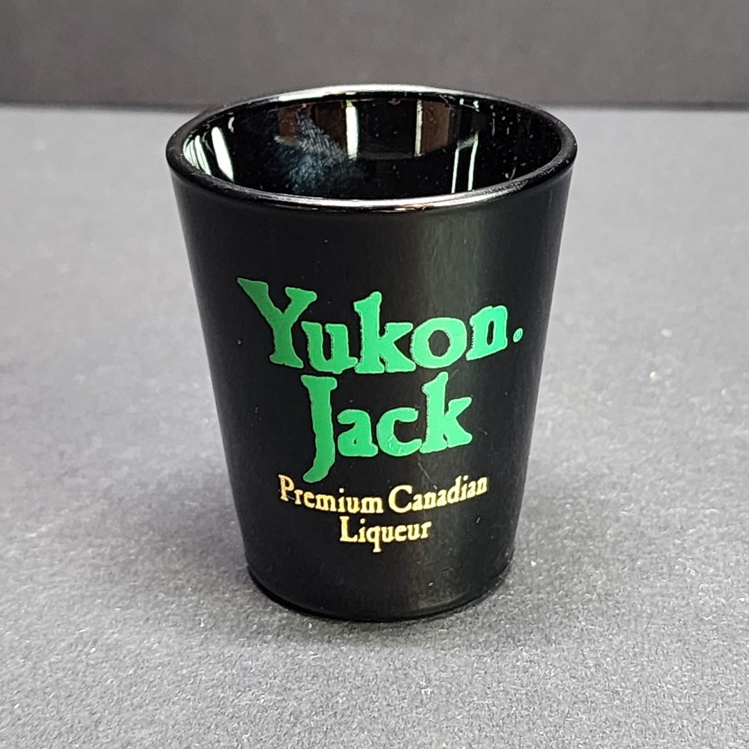 Vintage Yukon Jack Shot Glass Black Premuim Canadian Liqueur Barware - Etsy