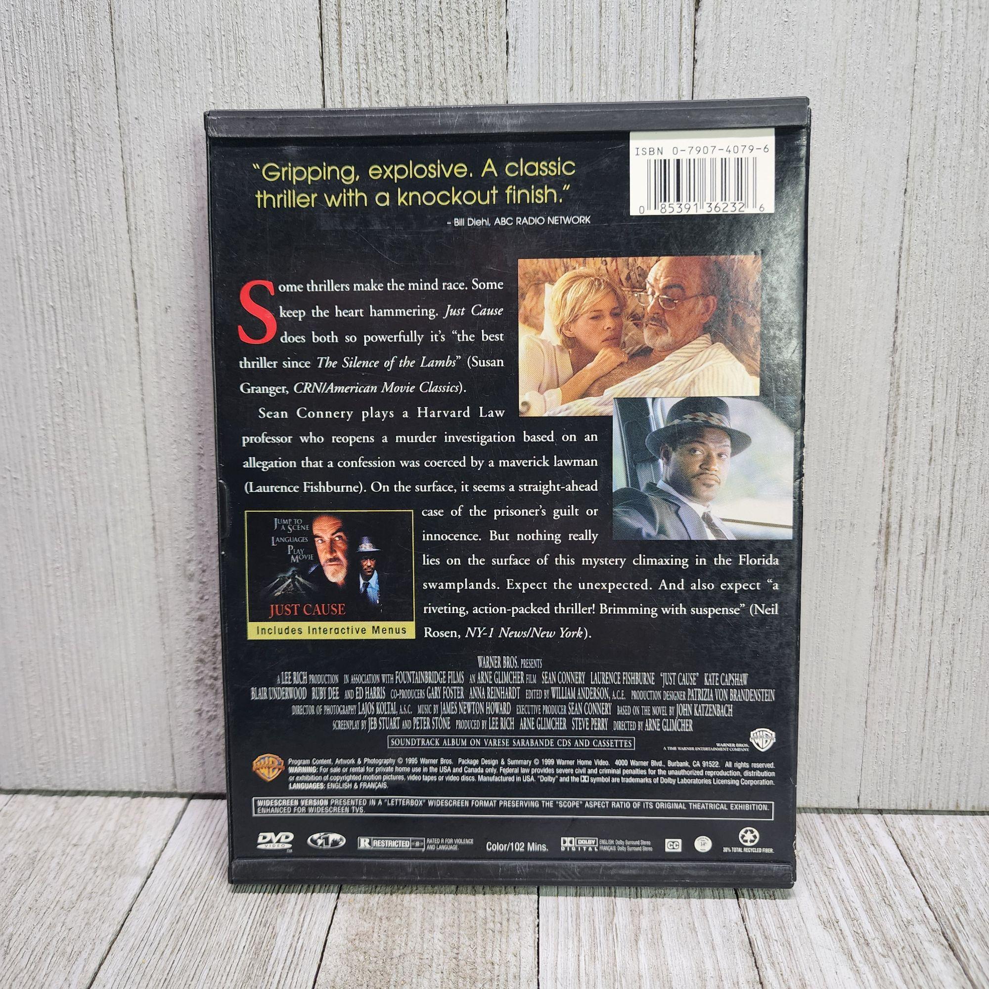 Just Cause DVD 1995 - Sean Connery Laurence Fishburne Vintage - Etsy