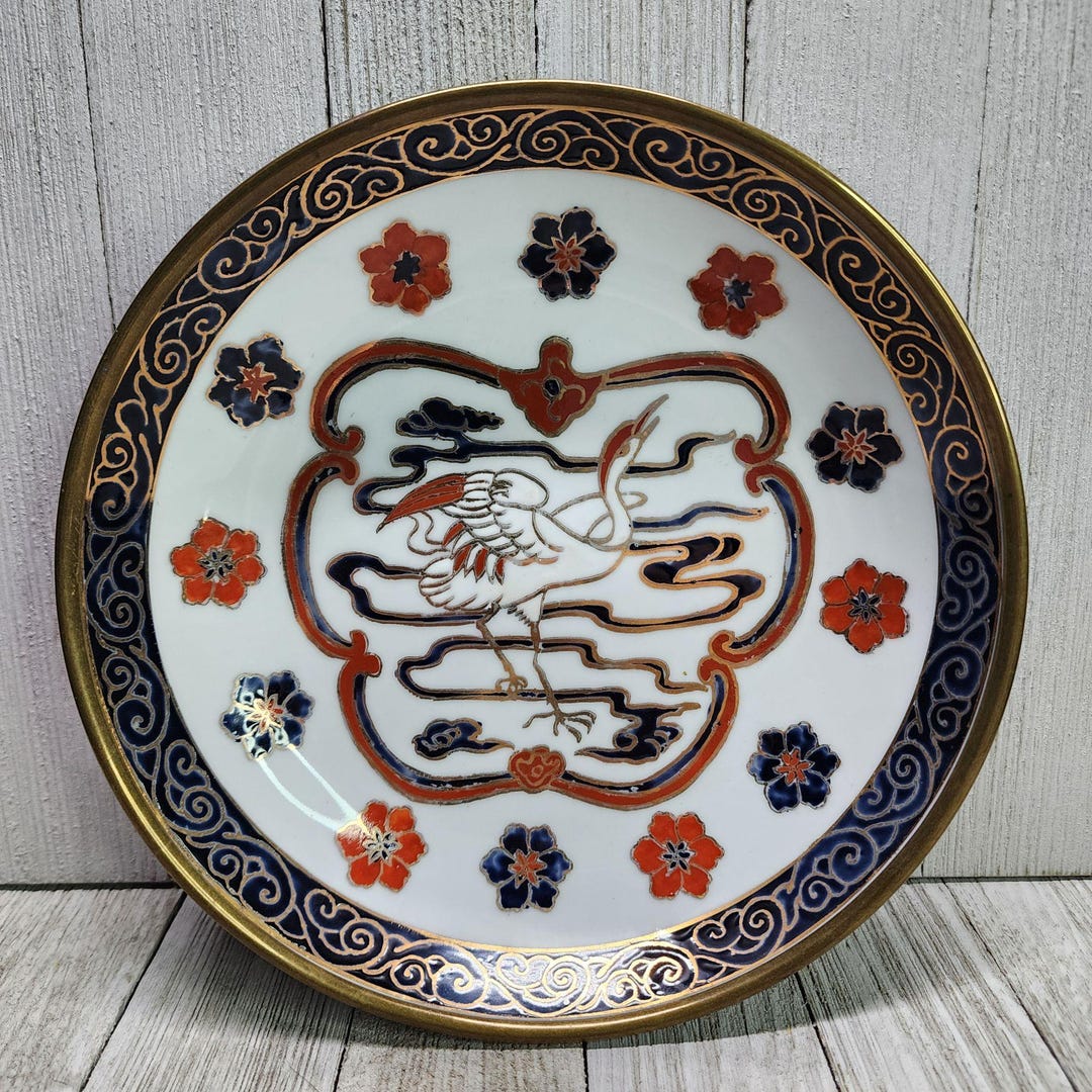 Vintage ACF Japanese Porcelain Ware Bowl Plate 7.5'' Decorated in Hong ...