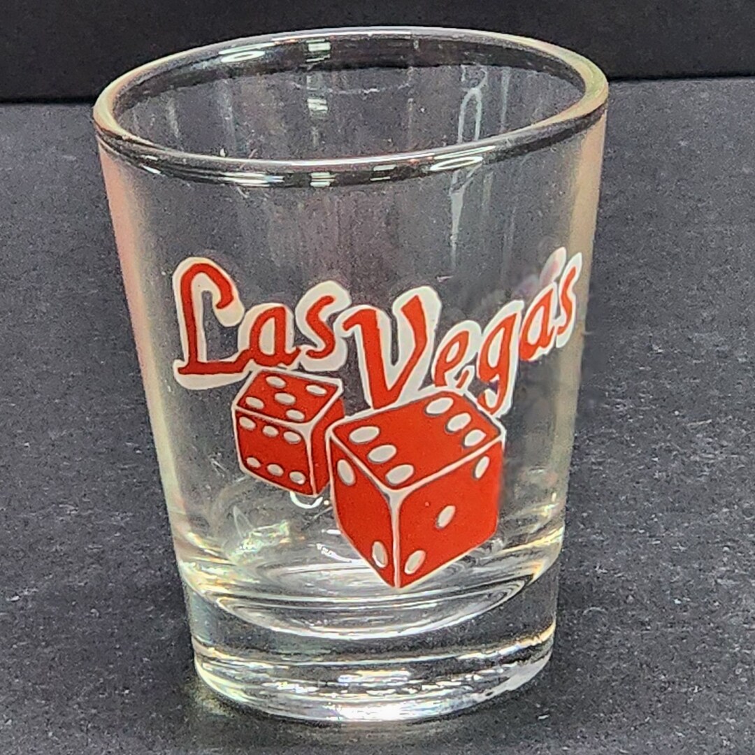 Vintage Las Vegas Dice Clear Shot Glass Souvenir Barware - Etsy
