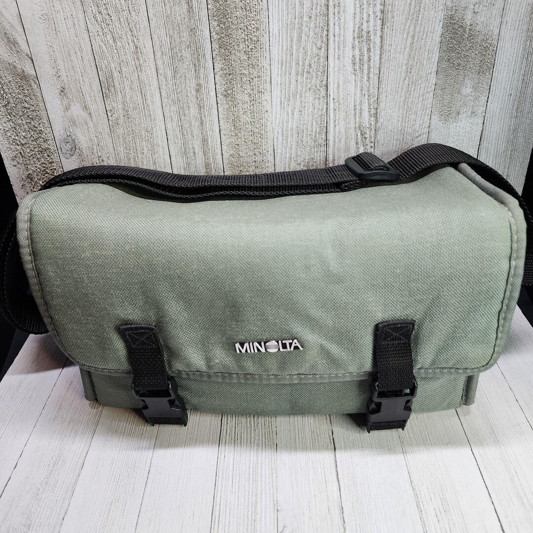 Vintage Minolta Soft Sided Camera Photography Shoulder Bag 12'' Green ...