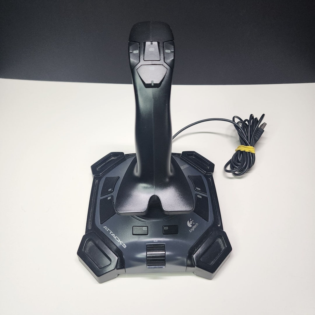 Logitech Attack 3 Gaming Joystick PC USB ATK3 Flight Stick Controller ...