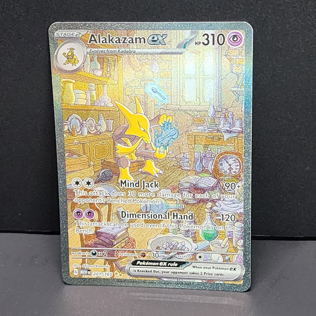 Pokemon Card Alakazam Ex 201/165 Scarlet & Violet 151 Special ...
