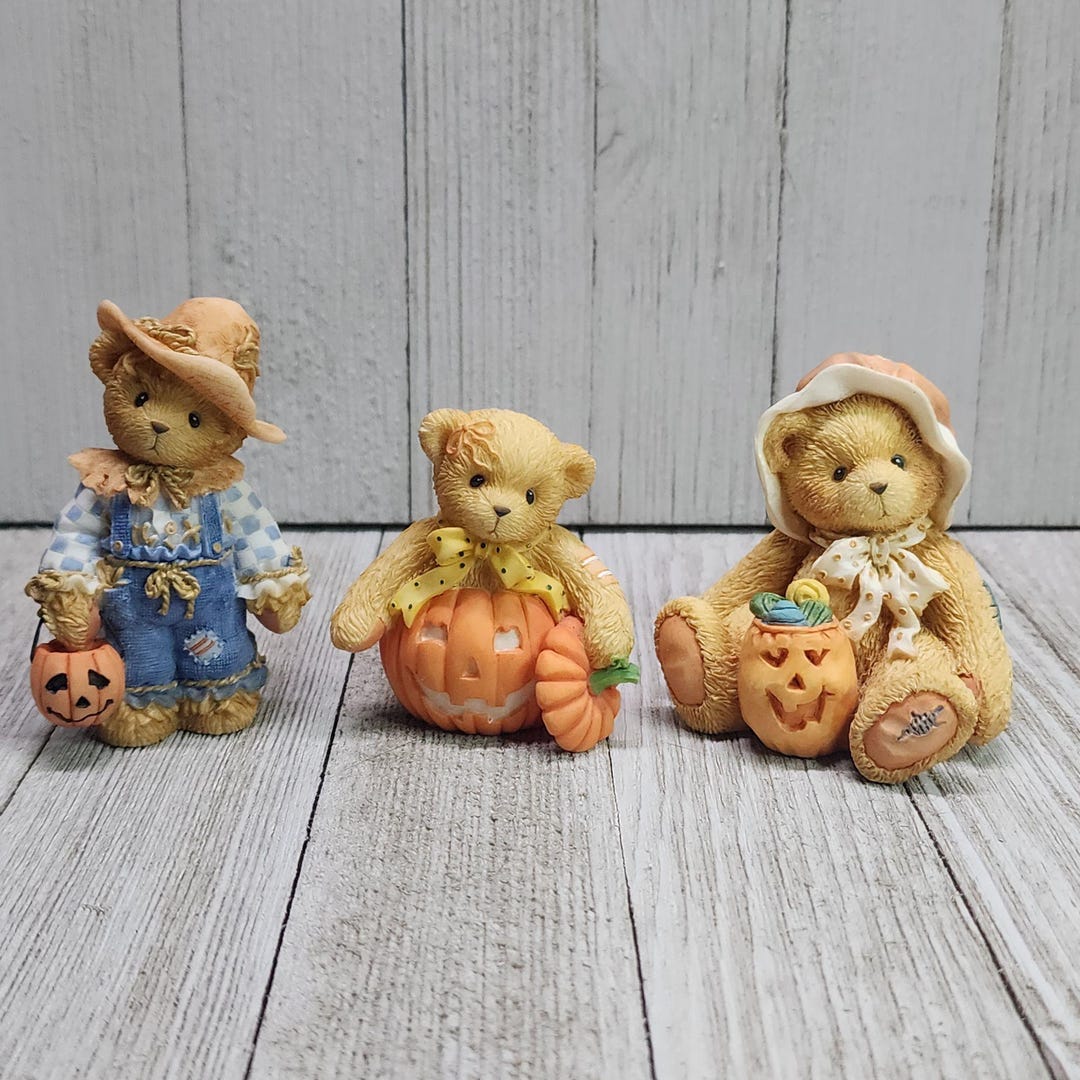 Vintage Cherished Teddies Tom - Leslie - Connie Figurine 2001/1993 ...