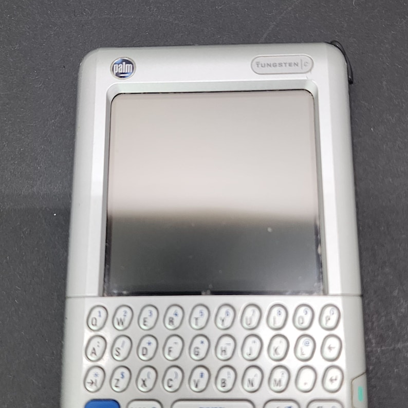 Vtg Palm Tungsten C Silver Handheld PDA Pilot Digital Organizer Stylus ...