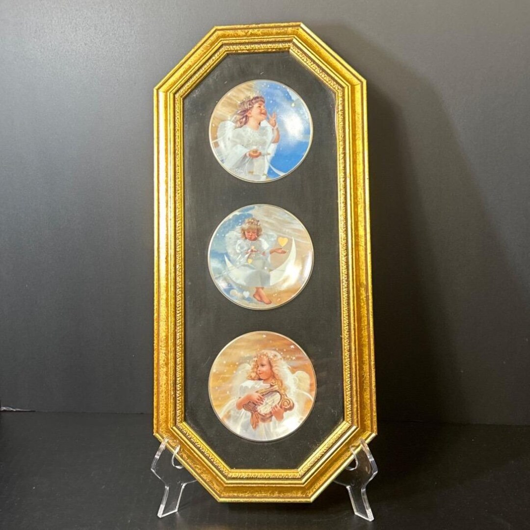 Vintage Donald Zolan Collector Plates in Framed - Angel Heavenly Harp ...