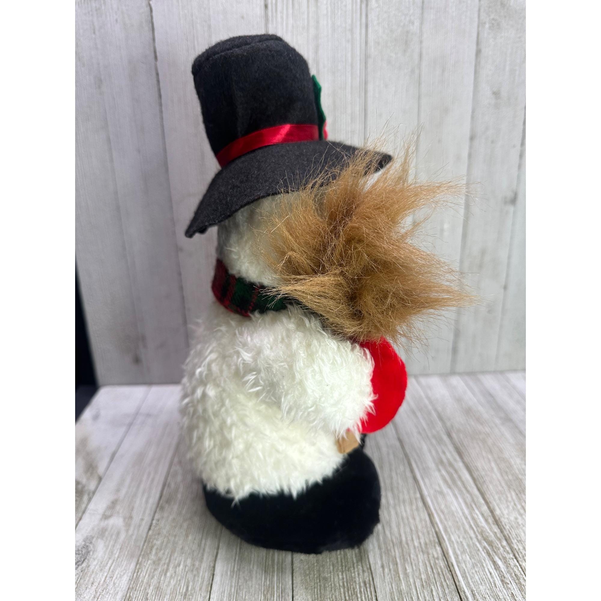Vtg Fiesta Snowman Lights & Sounds Plush Music Christmas Scarf Works 12 ...