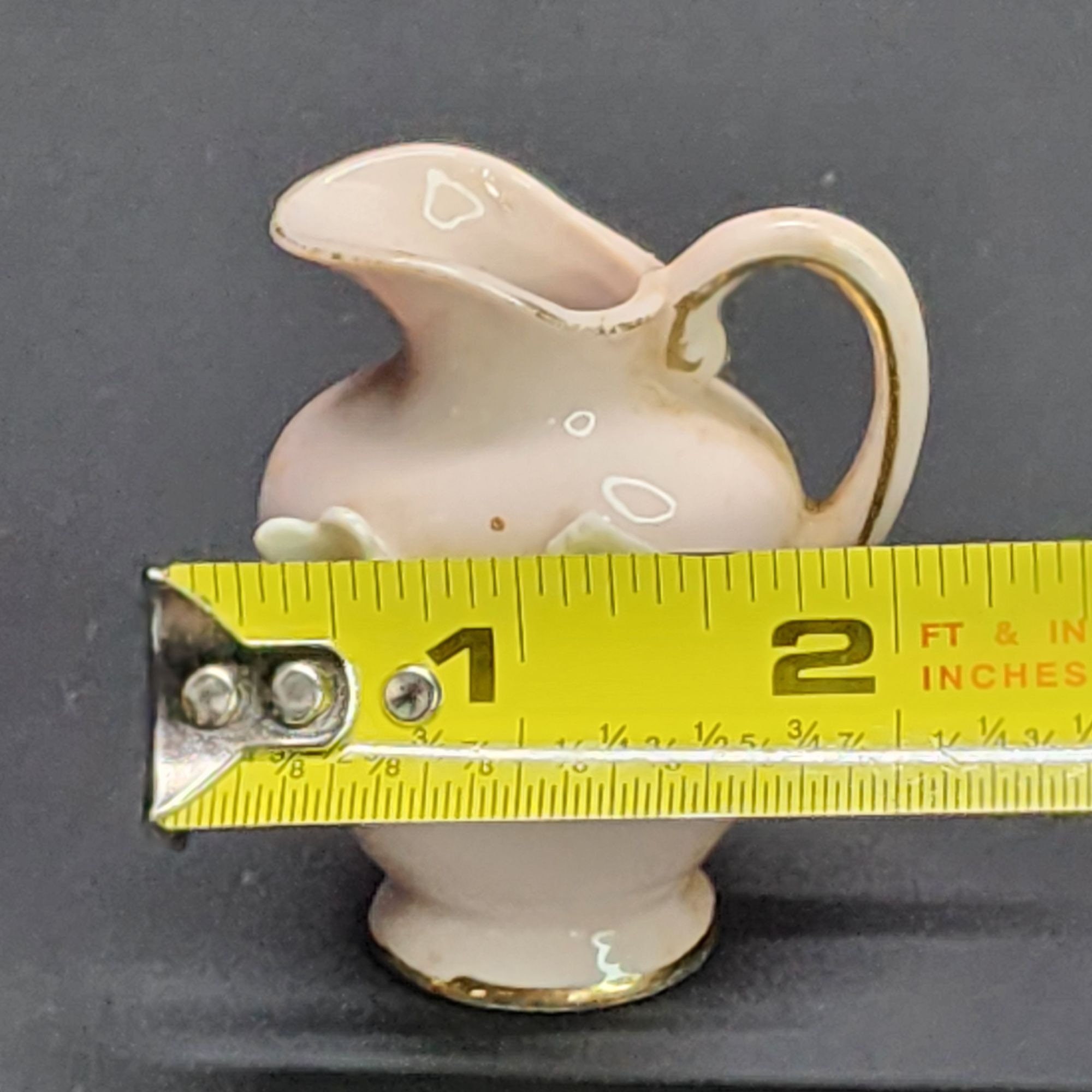Vintage Japanese Miniature Pink Pitcher With Flowers Gold Trimmed 3 ...