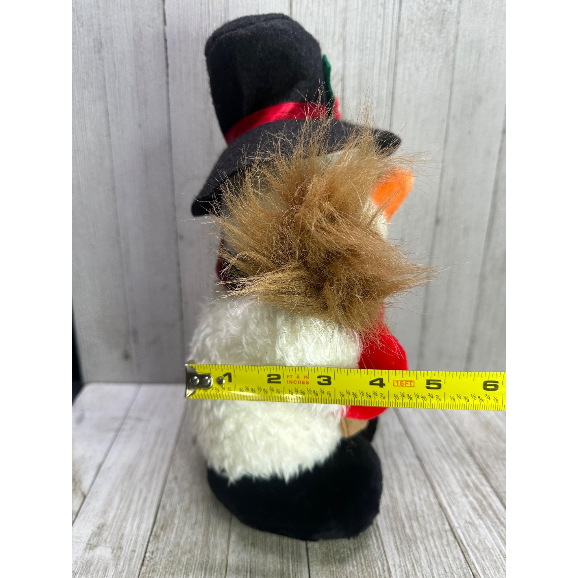 Vtg Fiesta Snowman Lights & Sounds Plush Music Christmas Scarf Works 12 ...