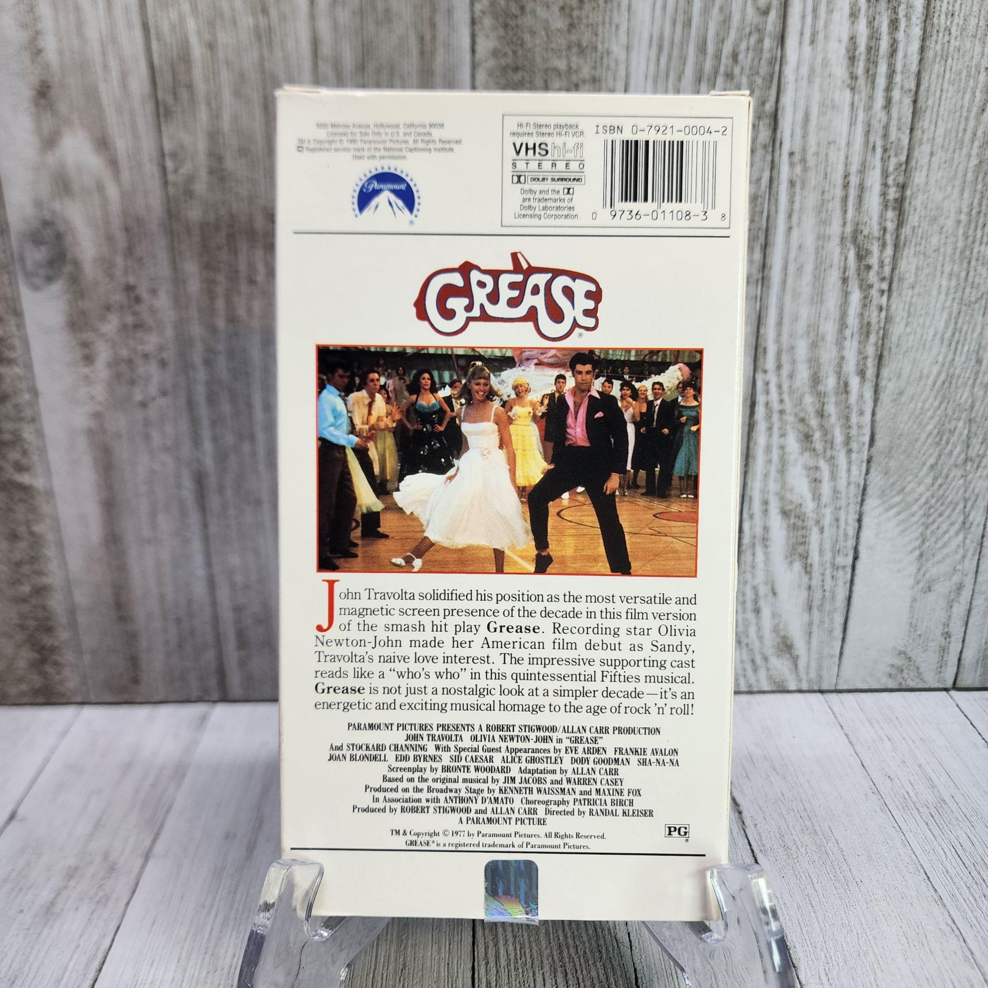 Vintage Grease VHS Tape 1977 John Travolta Olivia Newton-john - Etsy