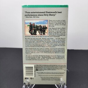 Heartbreak Ridge - Clint Eastwood VHS Tape 1986 Warner Home Video - Etsy