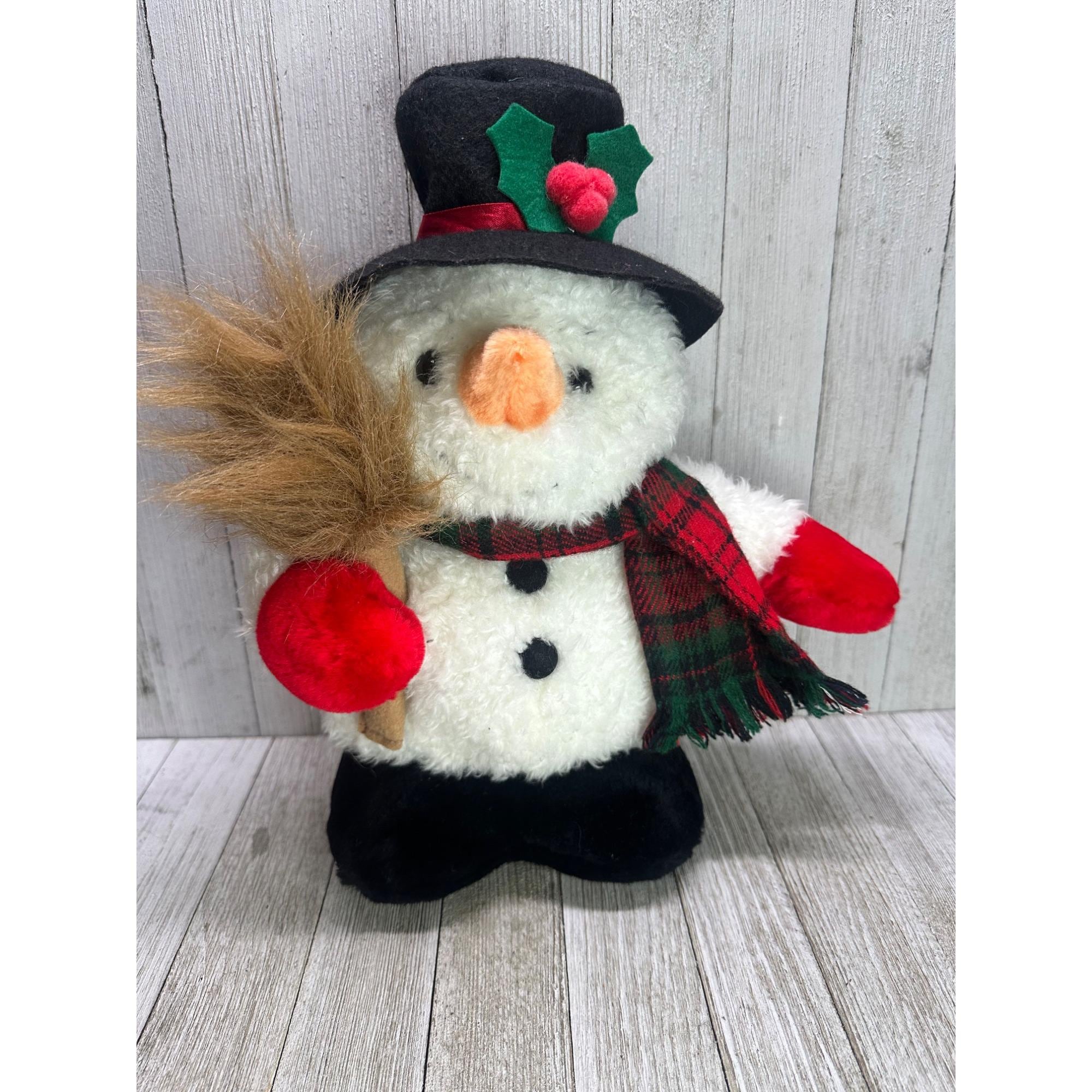 Vtg Fiesta Snowman Lights & Sounds Plush Music Christmas Scarf Works 12 ...