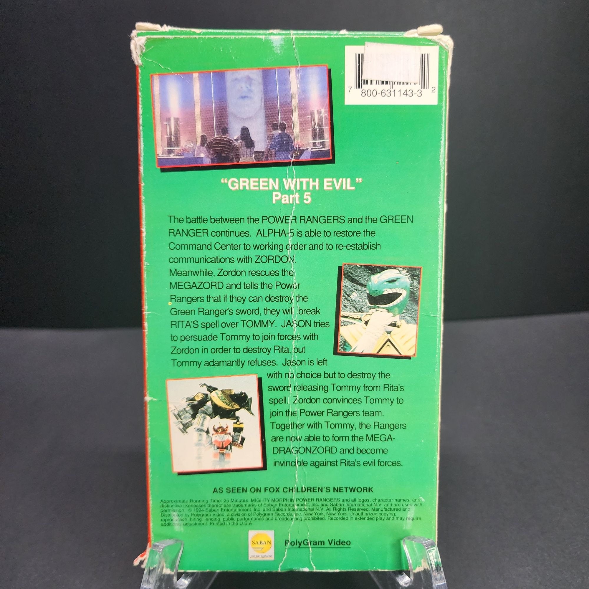Mighty Morphin Power Rangers VHS 1994 Green Ranger Mini-series Part 5 ...