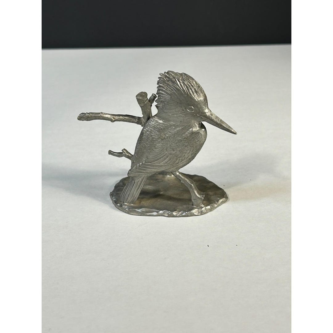 Vintage Amos Pewter Kingfisher Bird Letter Card Holder - Etsy