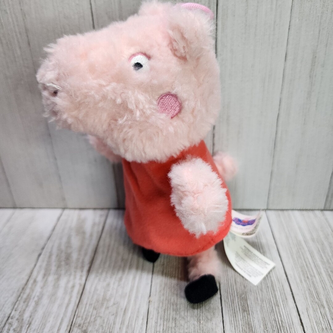 Fiesta Peppa Pig Plush Pink Red Dress Stuffed Animal 7'' Soft Toy - Etsy