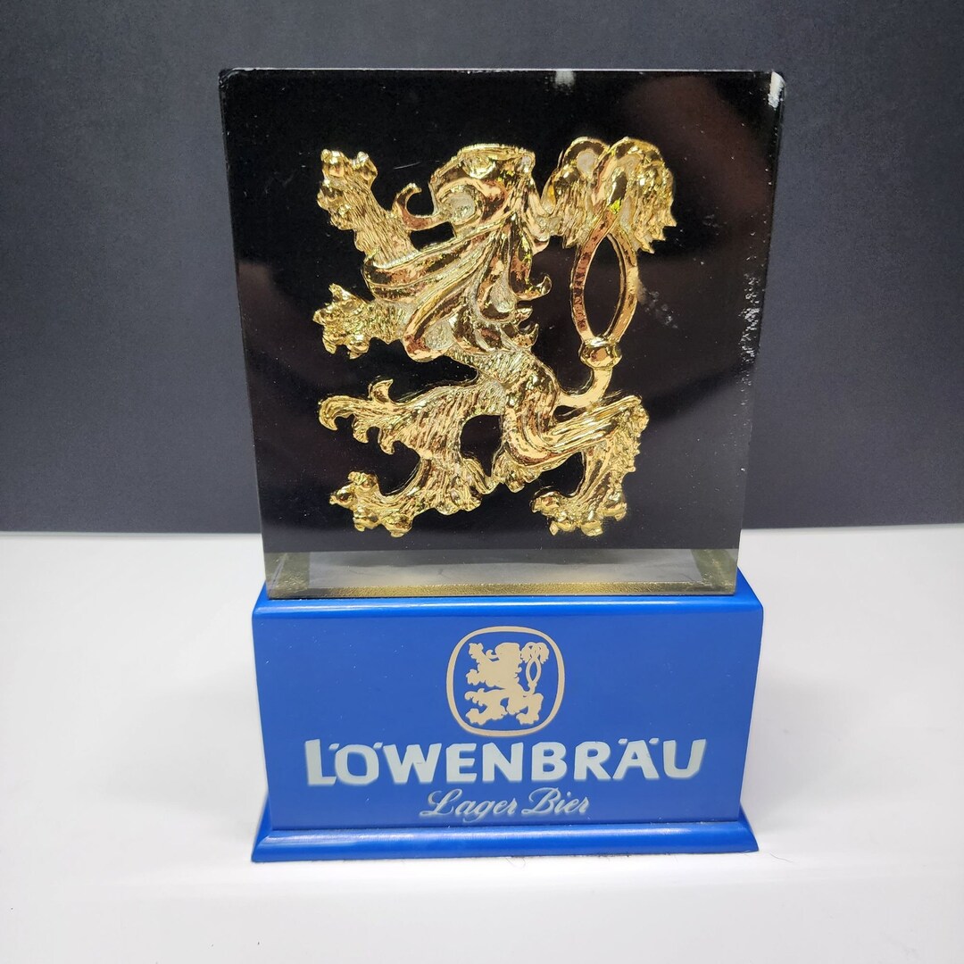 Vintage Lowenbrau Lager Bier Beer Advertising Lion Sign Man Cave Bar ...