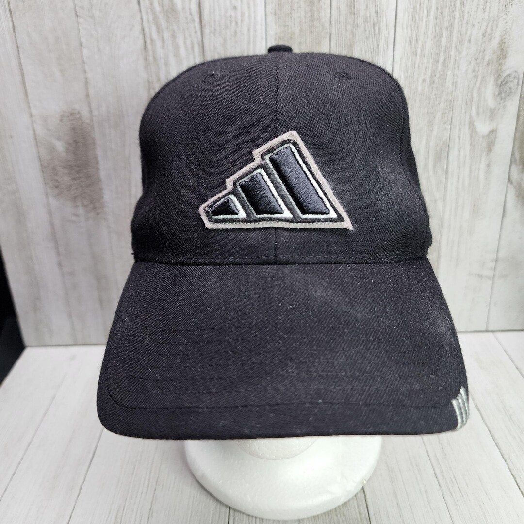 Vintage Adidas Logo Cap Hat Black One Size Fits All Adjustable ...