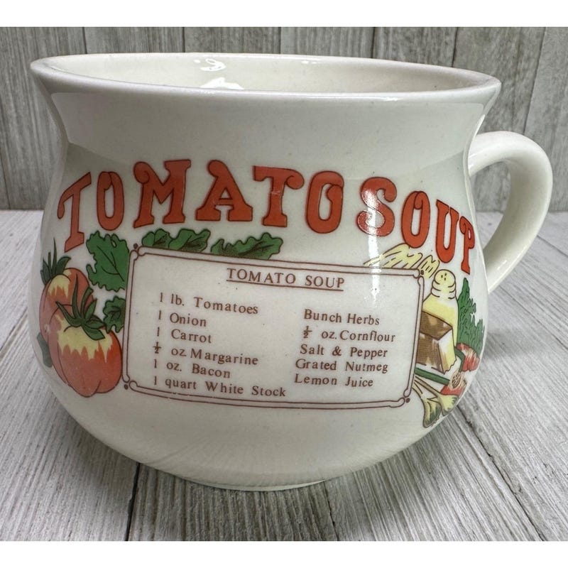 Retro Vintage Soup Mugs - Etsy