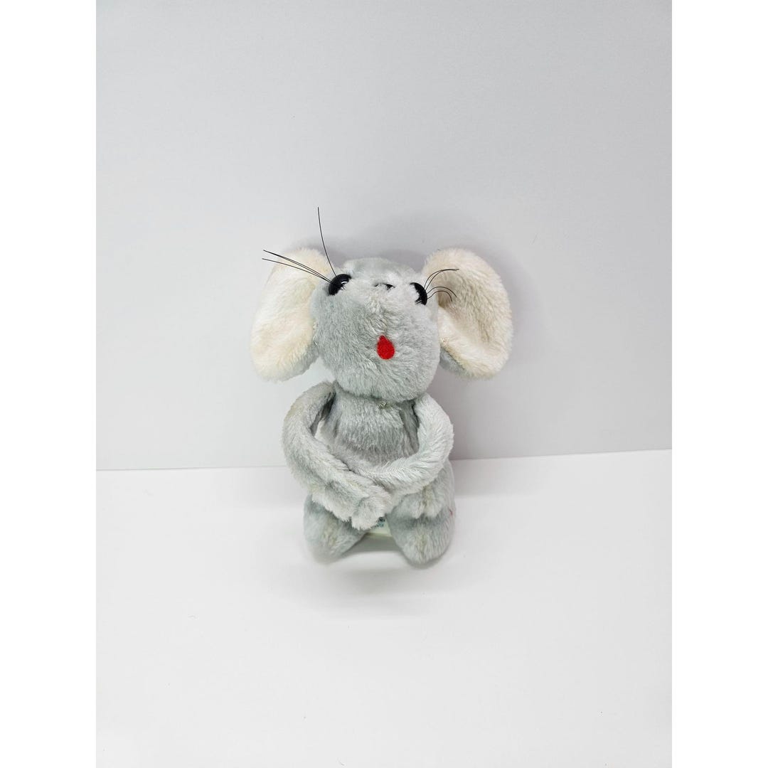 Vintage Gray Mouse Plush 8'' Stuffed Animal Soft Toy - Etsy