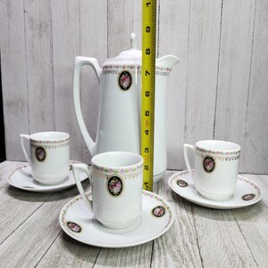 Vintage Bavaria Chocolate Tea Set Porcelain Victorian Gold Trim Pink ...