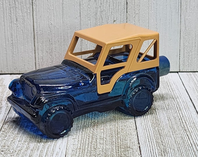 Vintage Avon Trailblazer Cologne Jeep Car Bottle Decanter Blue 3 Oz ...