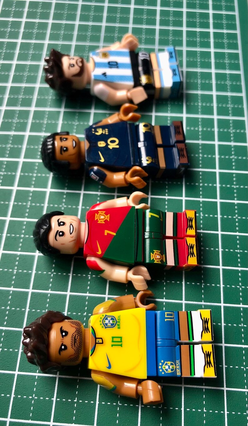 4 Custom Soccer Football Player, Mbappe, Messi,ronaldo, Neymar Mini ...