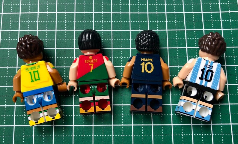 4 Custom Soccer Football Player, Mbappe, Messi,ronaldo, Neymar Mini ...
