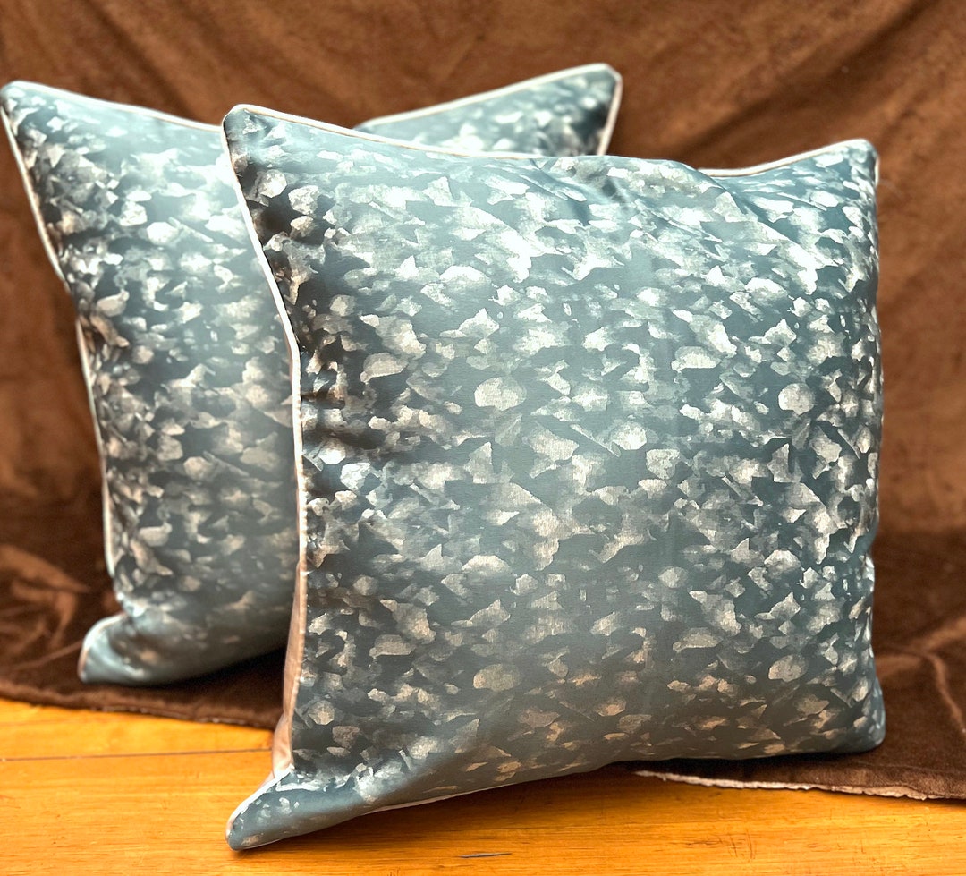 Teal Blue Throw Pillows, Pillow Inserts, Designer Look Luxury Pillow ...