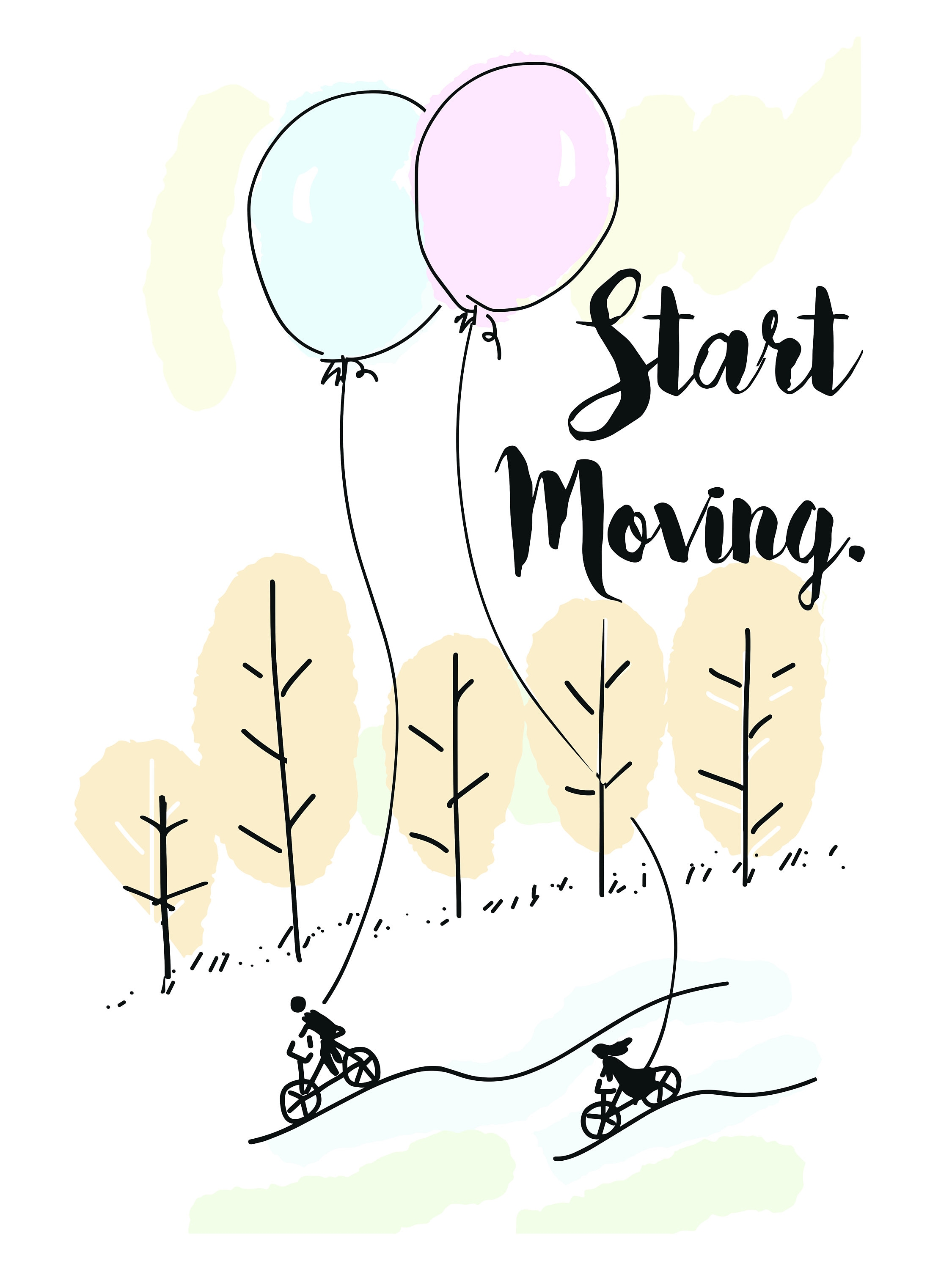 Printable Wall Art, Start Moving Wall Art, Design, Digital Art ...