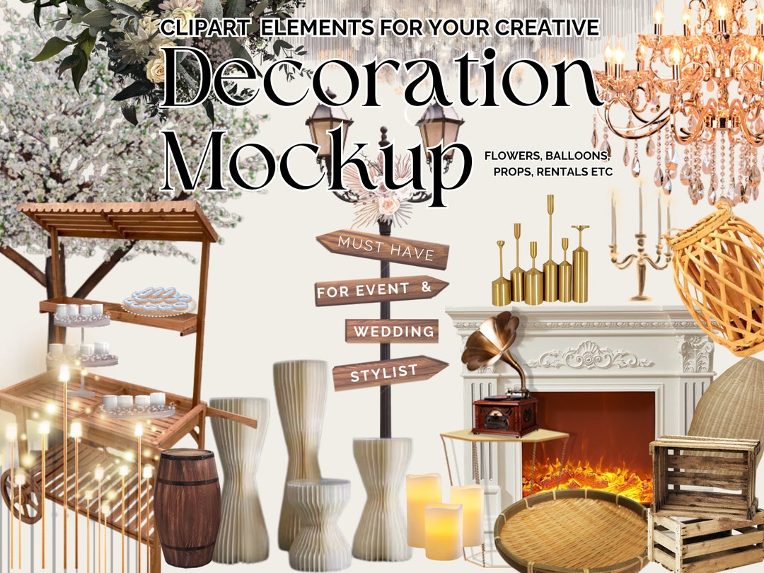 Event Mockup Bundle, Wedding Decoration Mockup, Birthday Decor Mockup ...