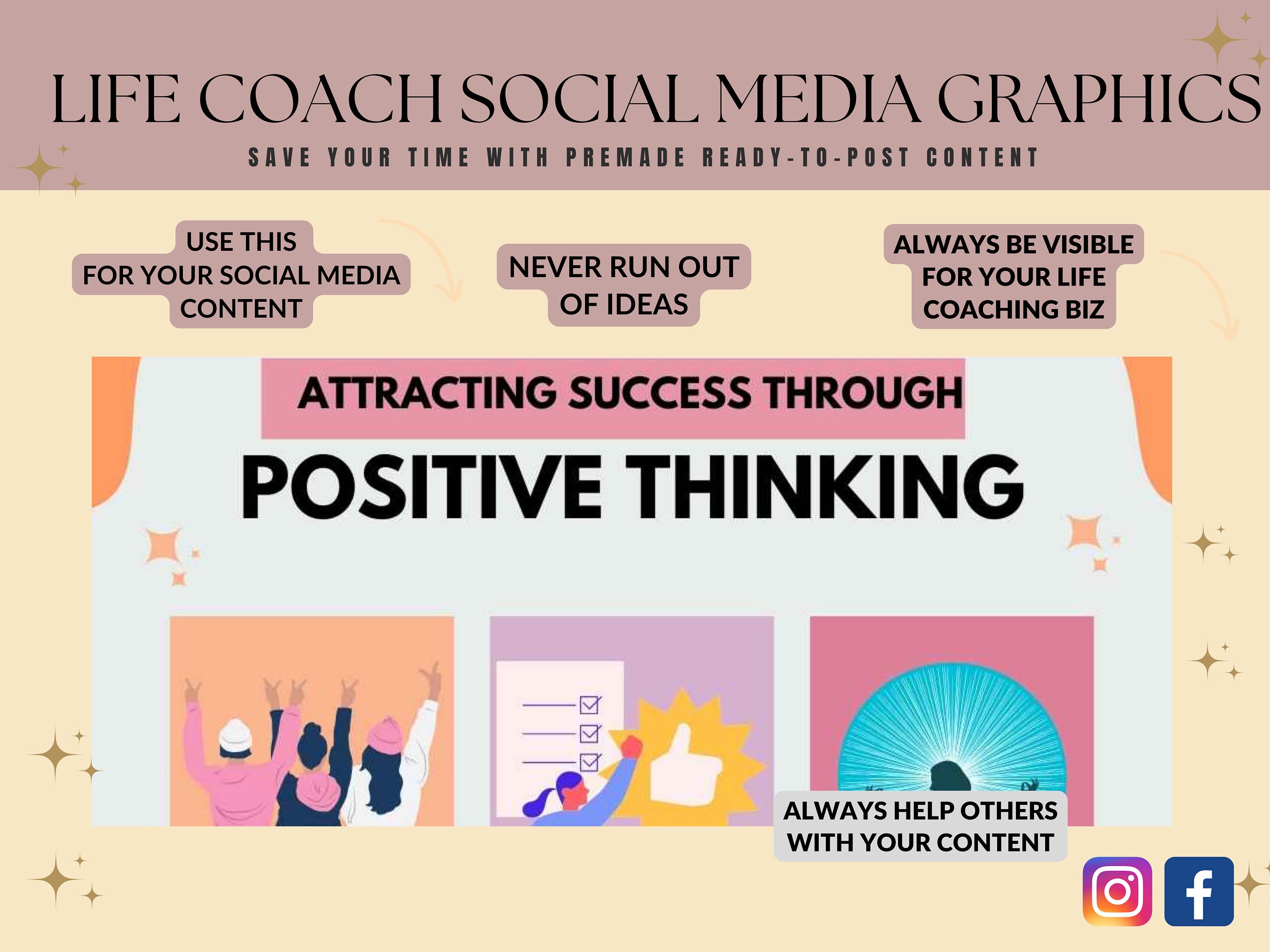 30 Life Coach Mental Health Social Media CANVA Templates Life Coach ...