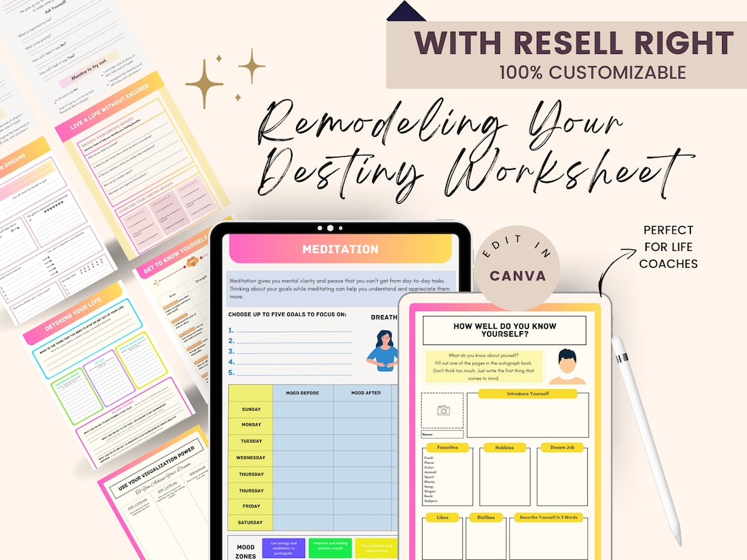 Remodeling Your Destiny Worksheets Coaching Program for Life Coaches ...