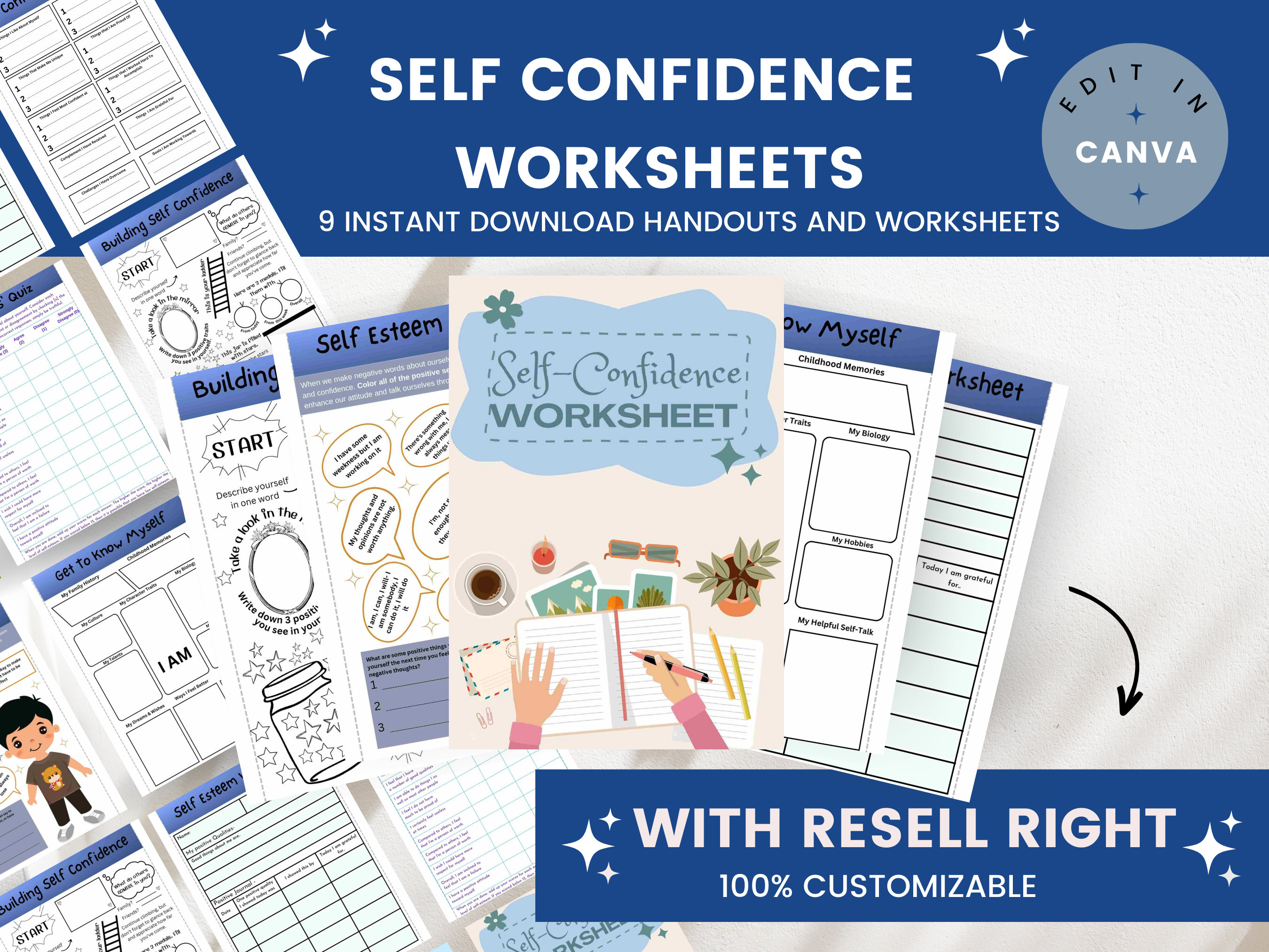 Self-confidence Worksheet for Online Coaches, Therapists, and Content ...