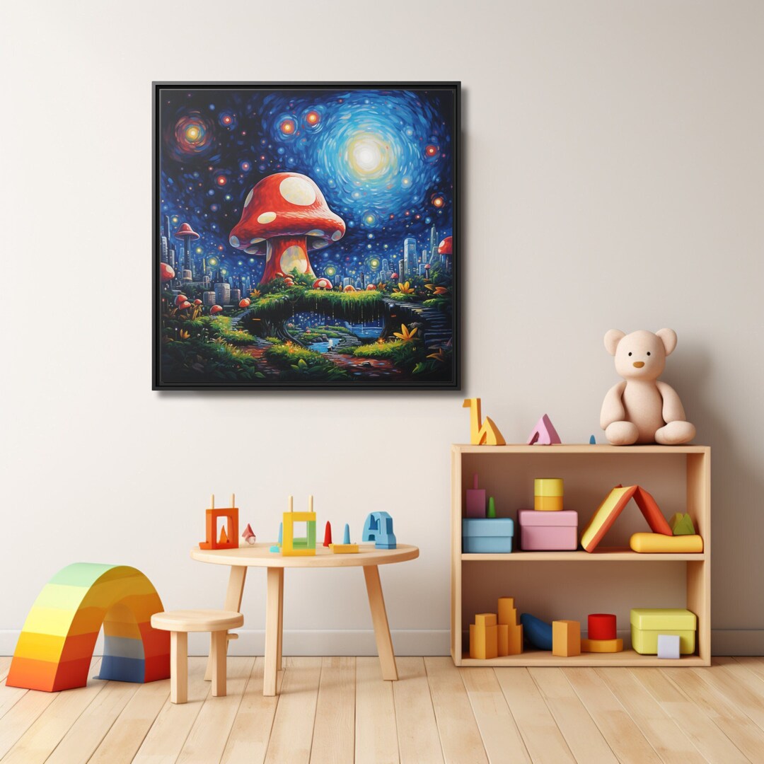 Super Mario World Van Gogh Art Abstract Wall Art Canvas Wall - Etsy