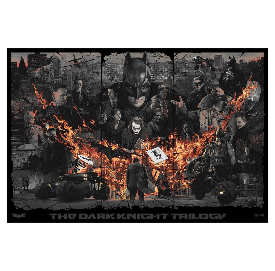 The Dark Knight Trilogy Poster, Batman Poster - Etsy