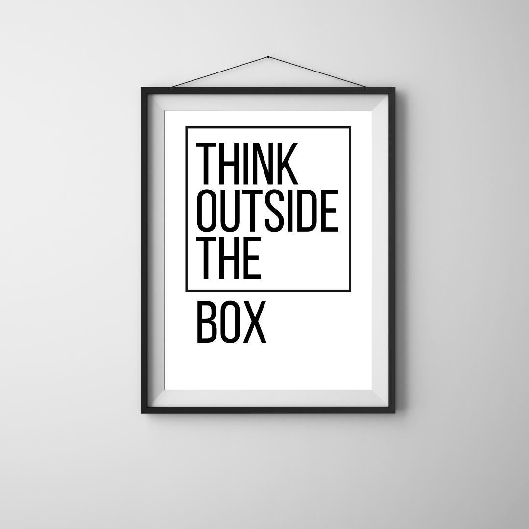 Think Outside The: Box Poster I Digital Print - Etsy